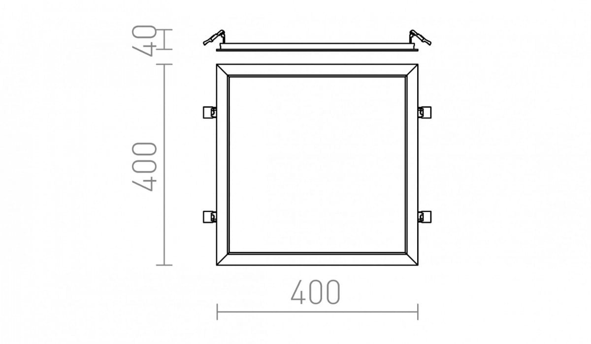STRUCTURAL LED 40x40 wpuszczana biała 230V LED 40W 3000K | Sklep ...